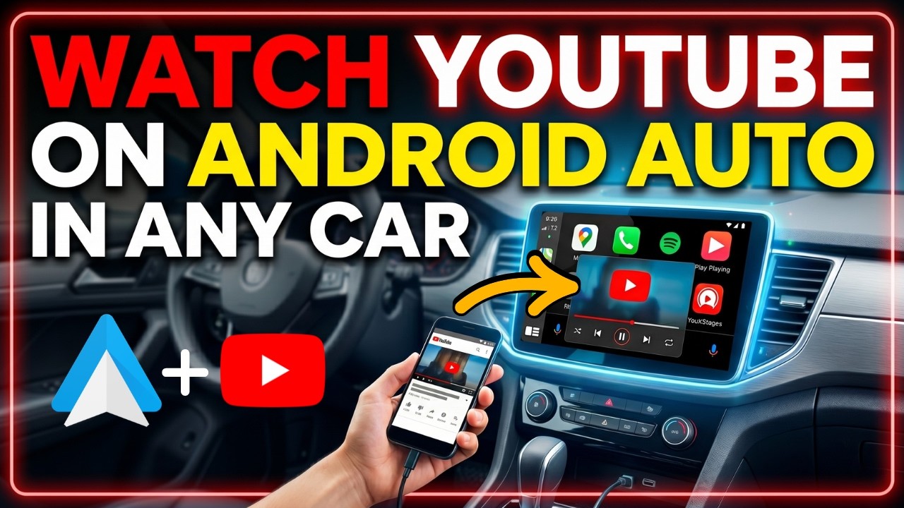 Watch YouTube on Android Auto in any Car (Android 15 & 16+)