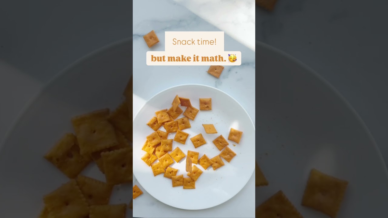 Preschool math, but make it fun! Learn as you snack. Snack as you count. #playbased #homelearning