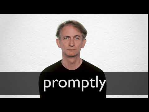 How to pronounce PROMPTLY in British English