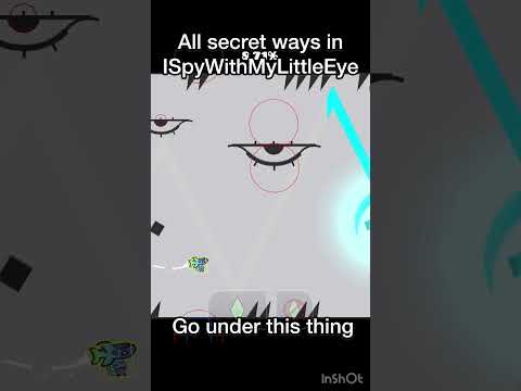 ISpyWithMyLittleEye all secret ways/swag routes! #geometrydash #gd #shorts