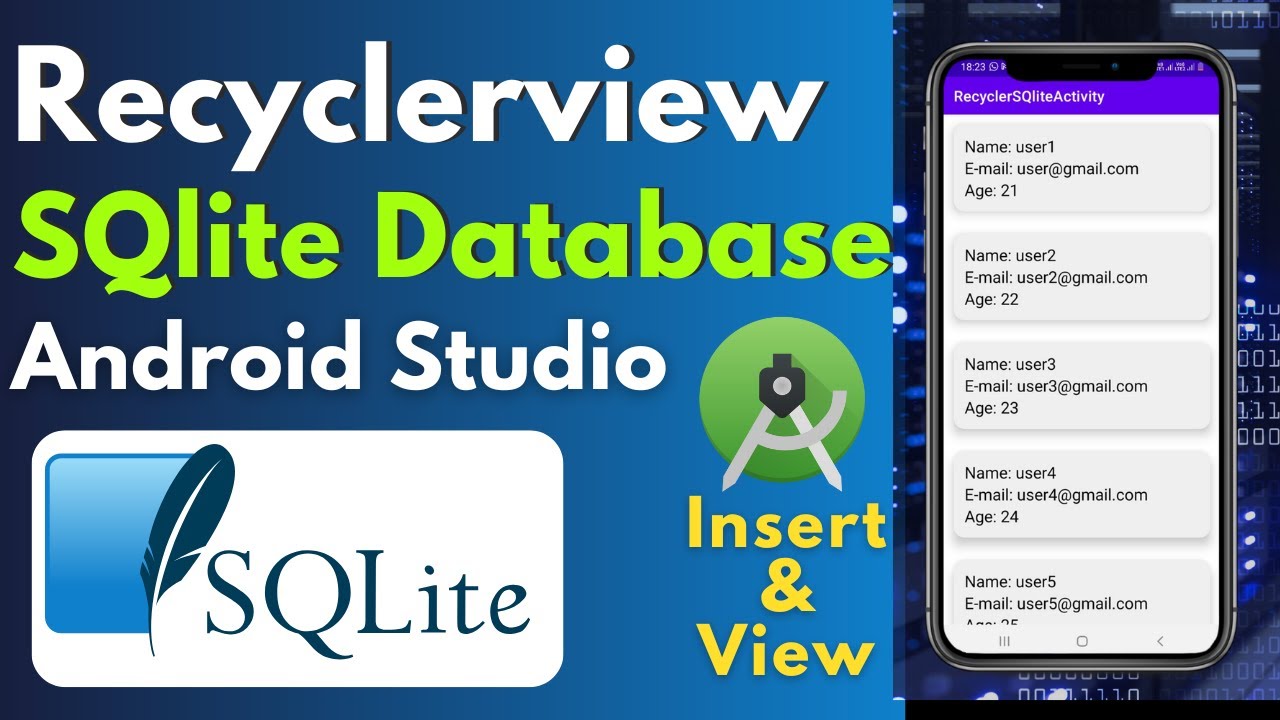 RecyclerView with SQLite Database | Populate RecyclerView with SQLite Database | Source Code