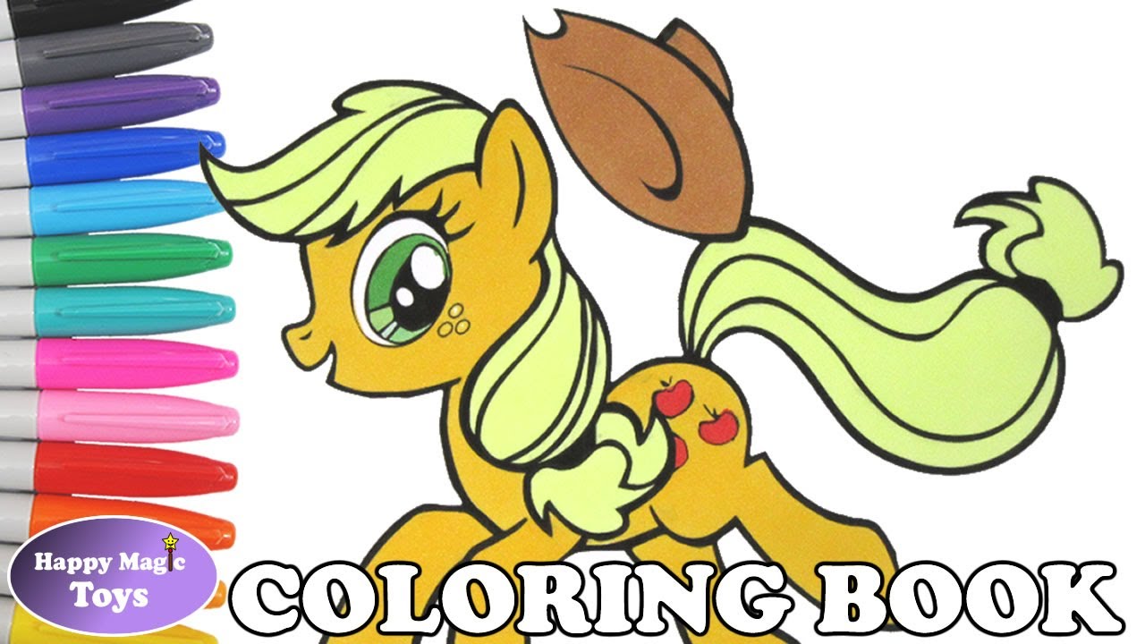 MLP Applejack Coloring Book Pages My Little Pony Applejack Coloring Page MLPFiM Kids Art