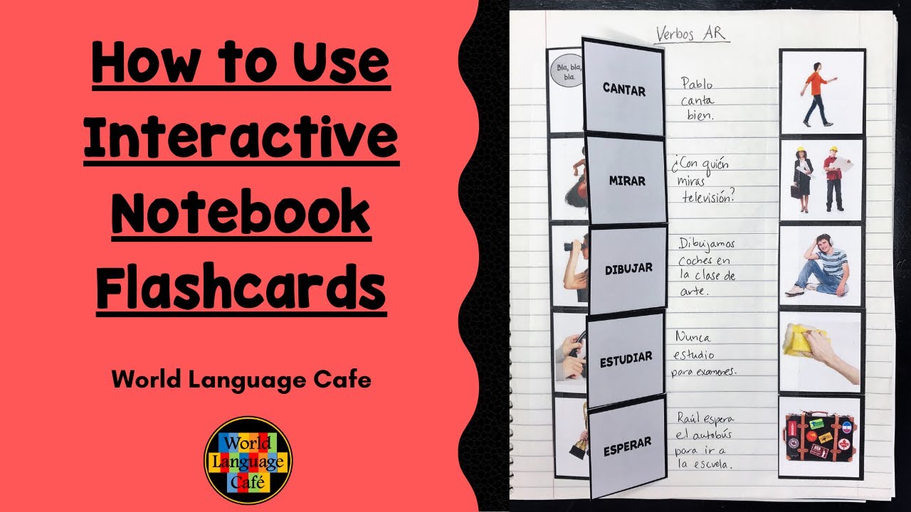 Spanish Interactive Notebook Flashcards - How to Use Them