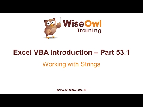 Excel VBA Introduction Part 53.1 - Working with Strings