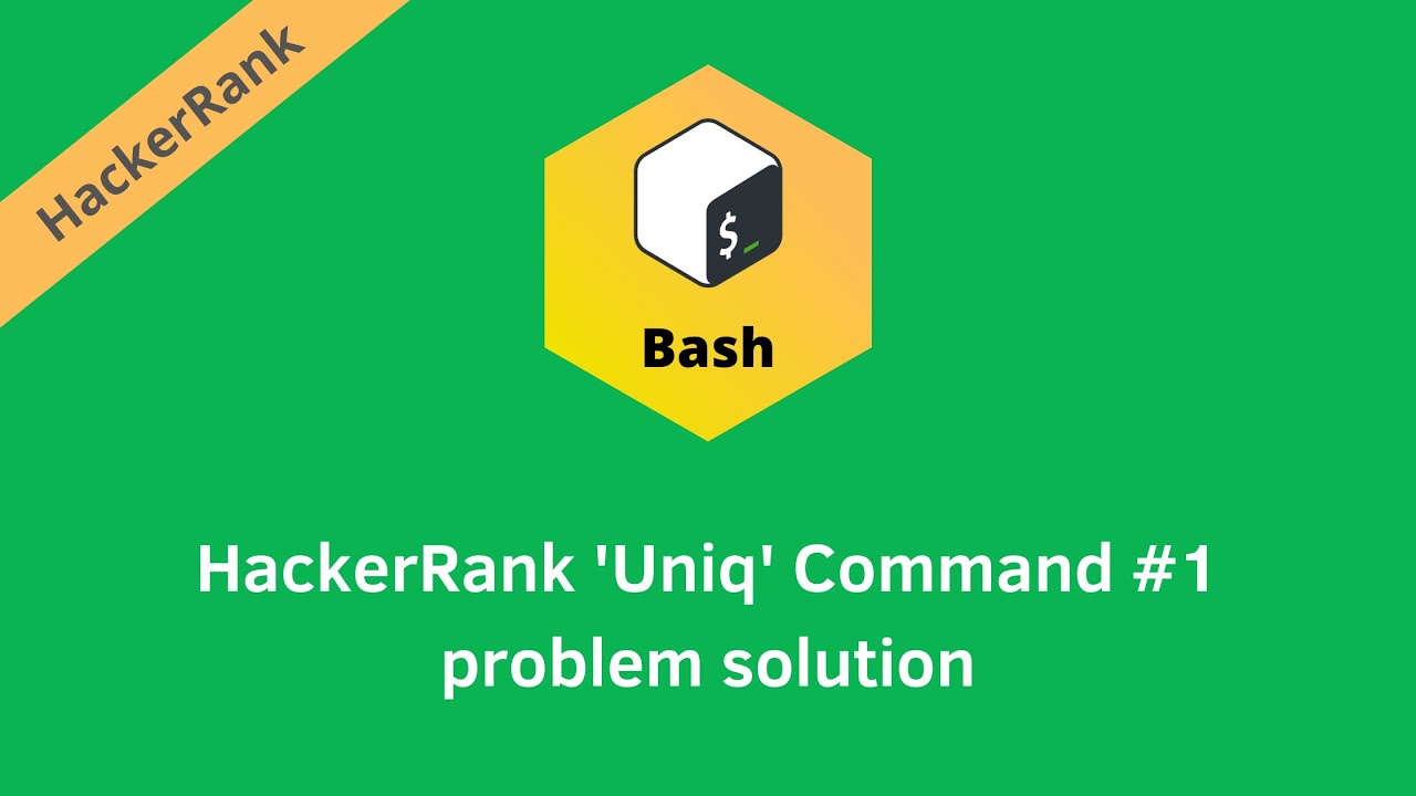 HackerRank Uniq Command #1 problem solution | Linux Shell problems solutions | Programmingoneonone