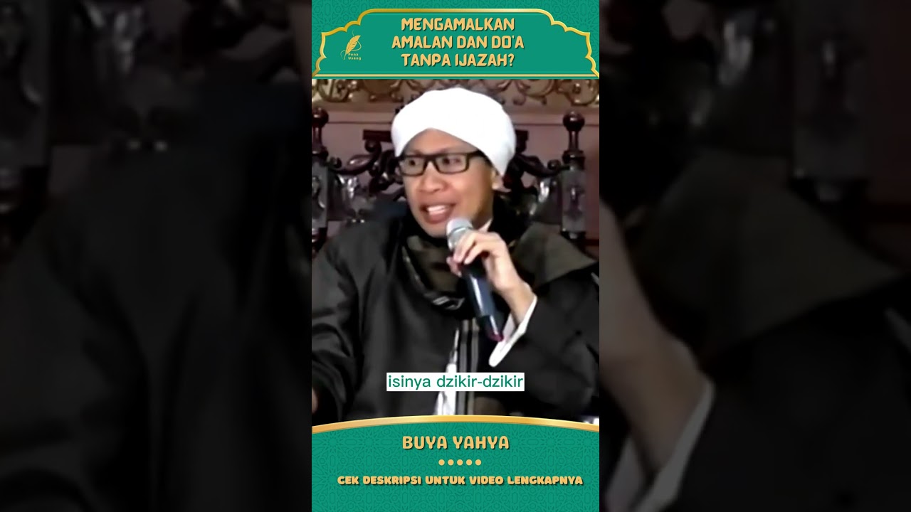 BOLEHKAH MENGAMALKAN AMALAN TANPA IJAZAH❓ #buyayahya