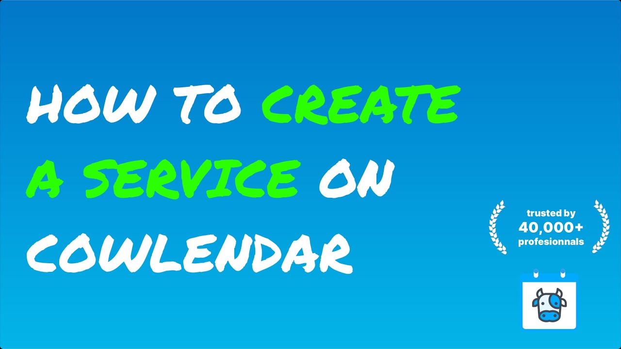 How to create a service on Cowlendar?