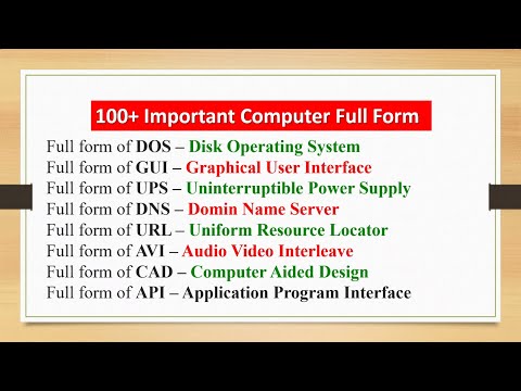 100+ Computer Related Full Form | #computerscience #youtubevideo
