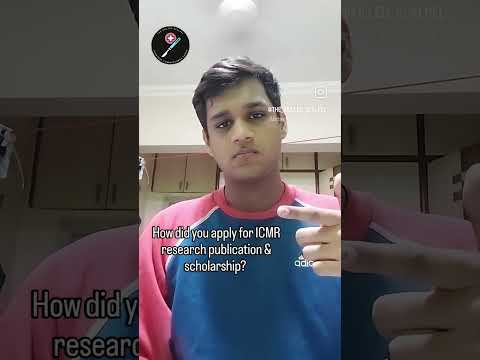 Step by step process explanation for application scholarship for ICMR research publication #icmr