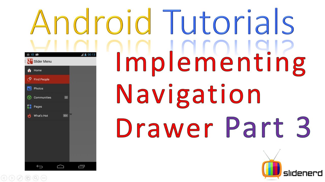 146 Android Navigation Drawer Tutorial Part 3 |