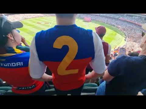 Brisbane Lions entrance AFL Grand Final 2023