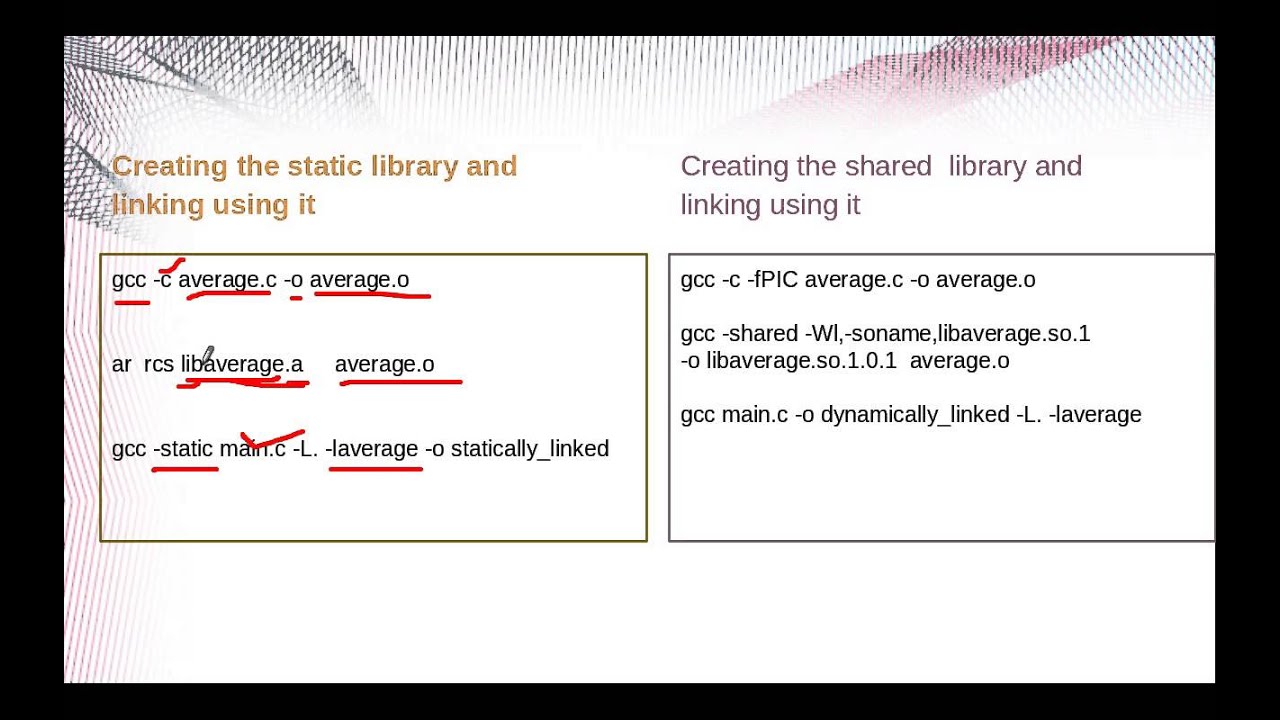 Linking basics . Creating a shared and static library