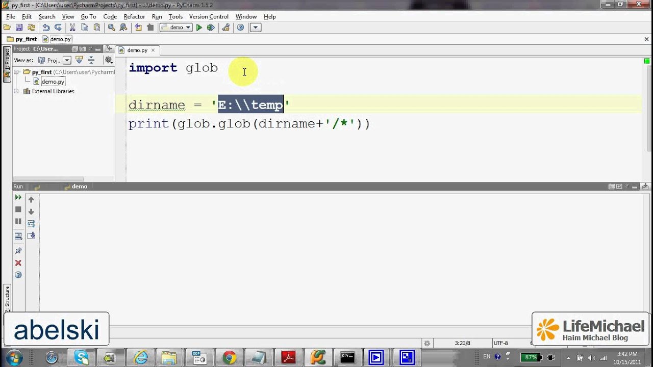 La función glob.glob en Python