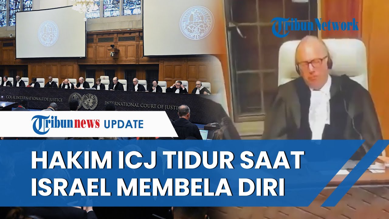 Momen Hakim Mahkamah Internasional Tidur saat Israel Baca Pembelaan ...