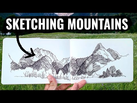 How to Sketch Mountains (step by step tutorial)