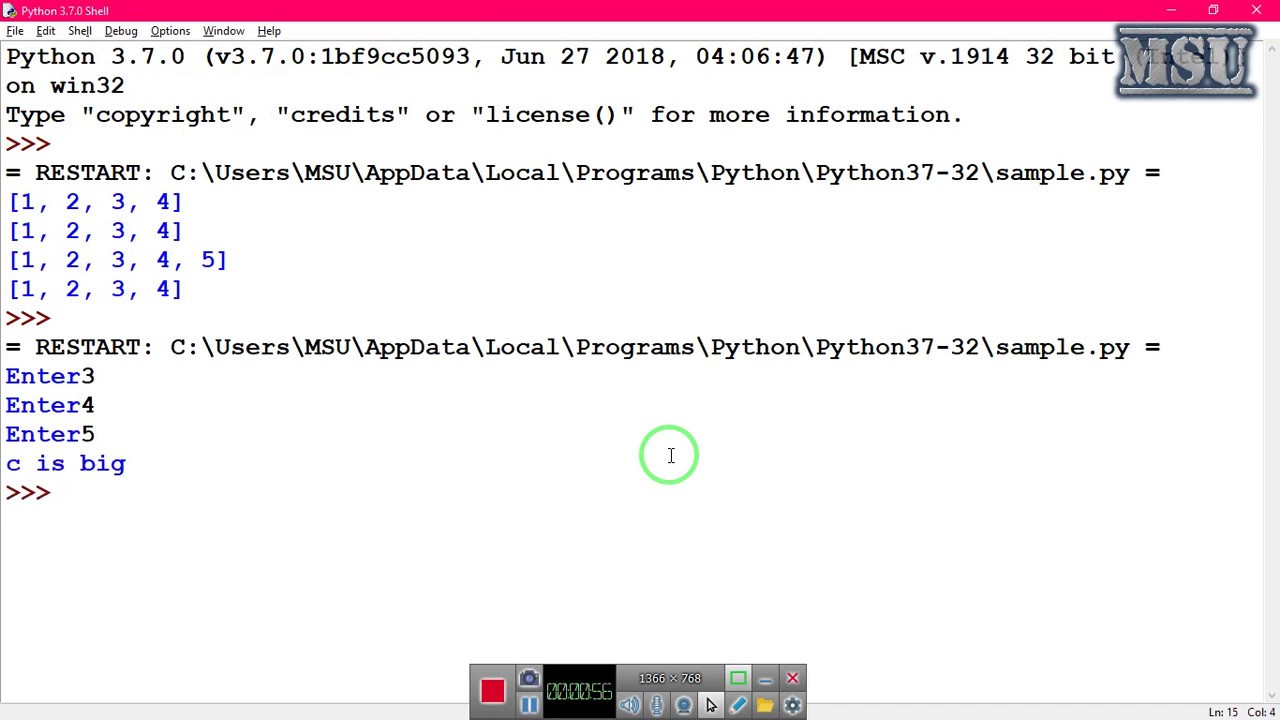 GE8161 Problem Solving and python Programming Laboratory 34   Biggest of three numbers