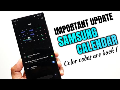 New update for samsung calendar app bring back event color codes and new features ! - One UI 4