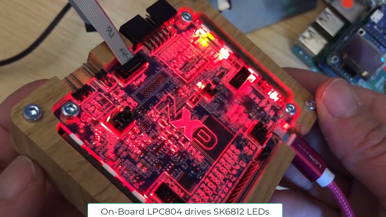 Custom NXP MCU Link Pro Enclosure: Wood plus LED Wings