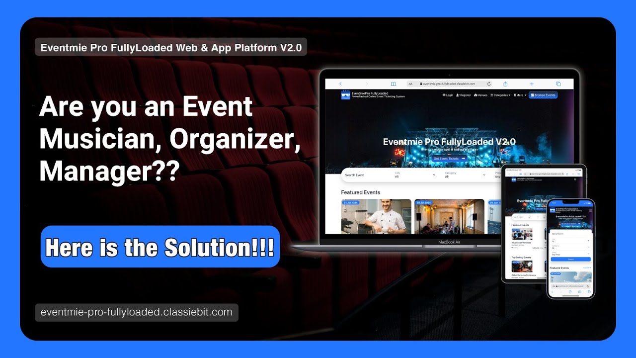 The Best/Top Event Management Software in 2024 | Eventmie Pro FullyLoaded Web & Platform V2.0 #event