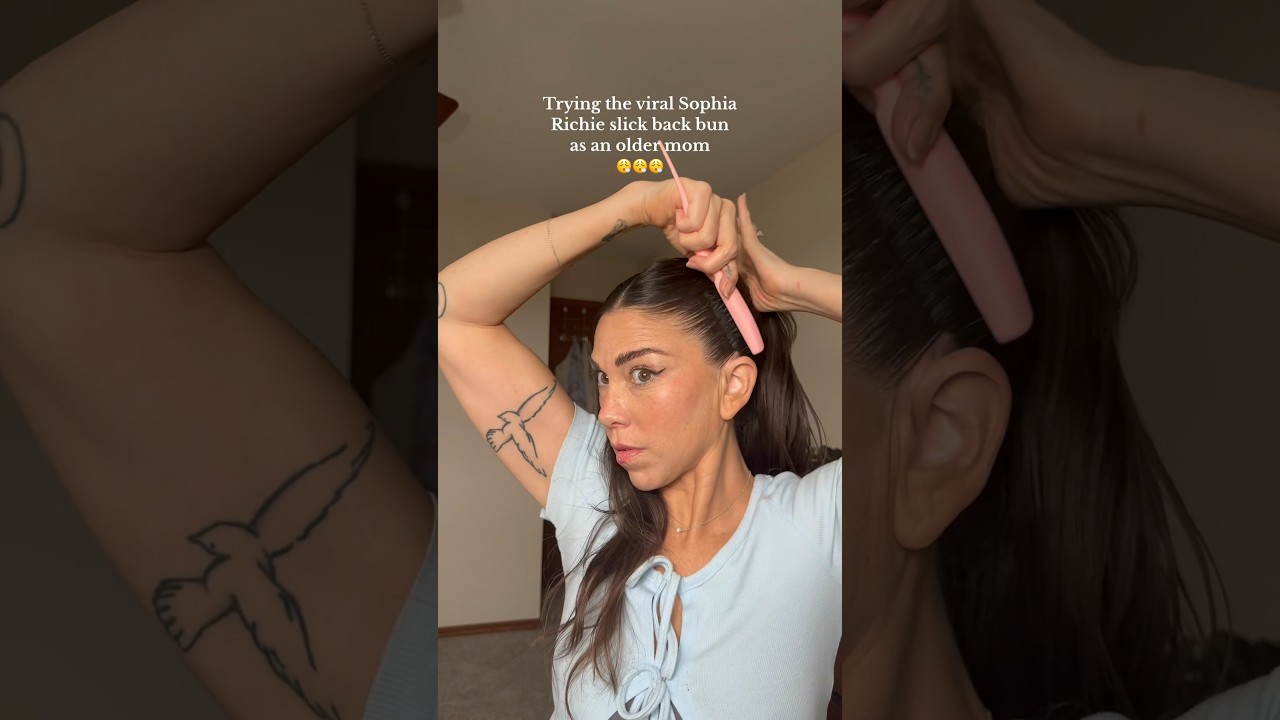 Sophia Richie viral slick back bun slays at any age💫 #viral #hairstyle #momlife