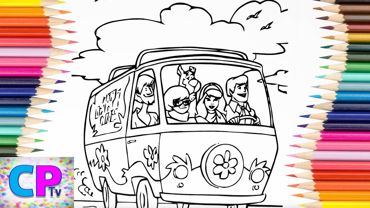 Scooby Doo Coloring Pages , Scooby Doo Coloring Pages Tv,Velma,Daphne,Rogers and Fred Drawing