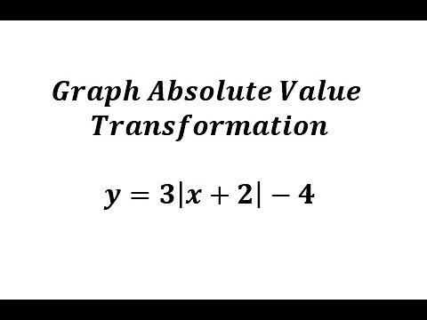 Graphing Absolute Value Functions: Transformation | Math Help from ...