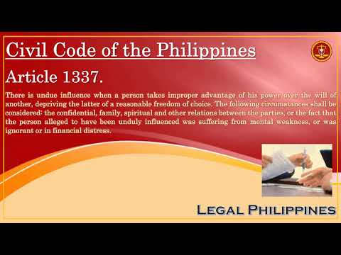 Civil Code of the Philippines, Article 1337