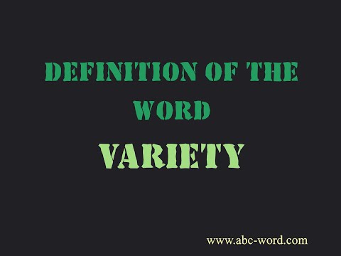 Definition of the word "Variety"