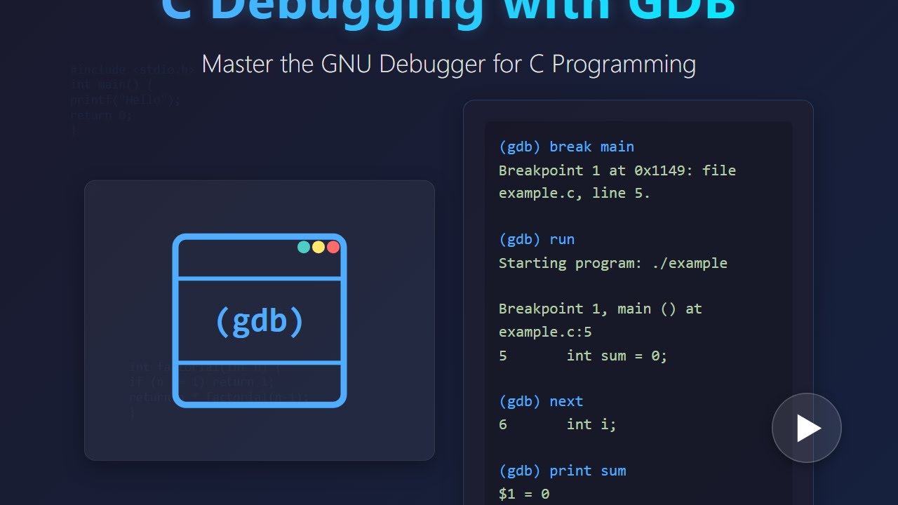 C Debugging with GDB: A Beginner's Guide to Finding and Fixing Bugs
