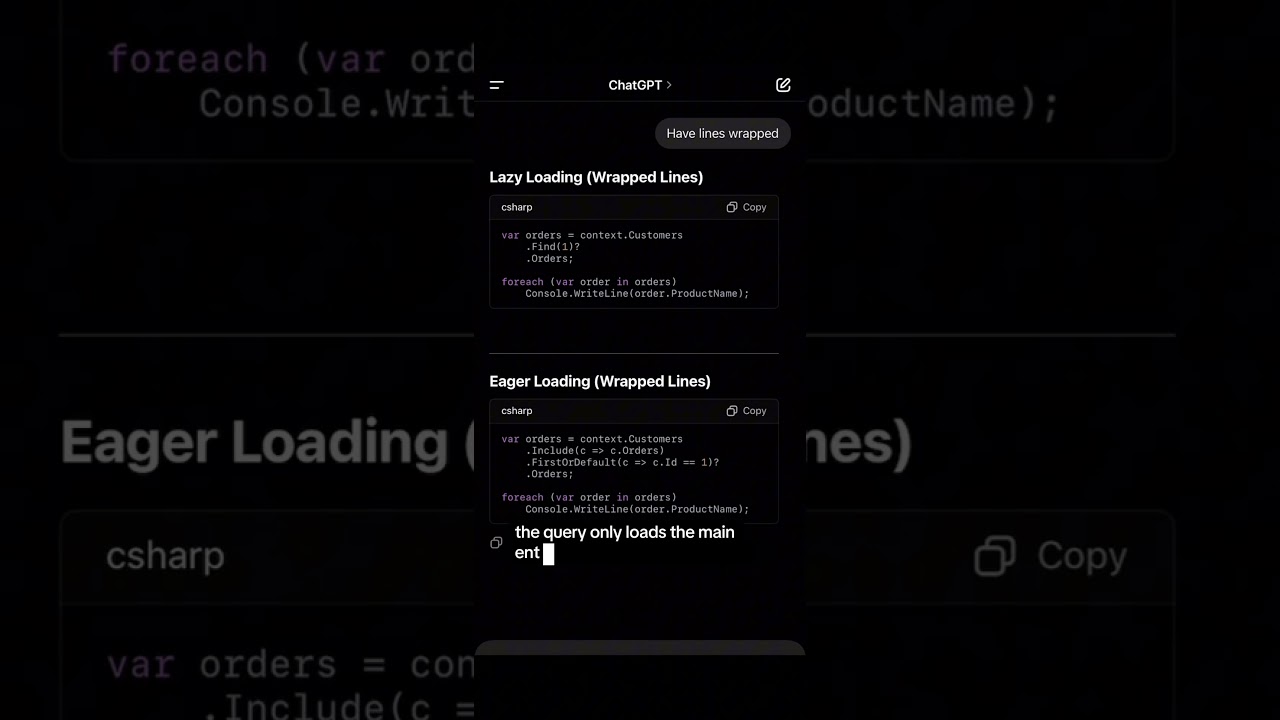 Lazy Loading vs Eager Loading