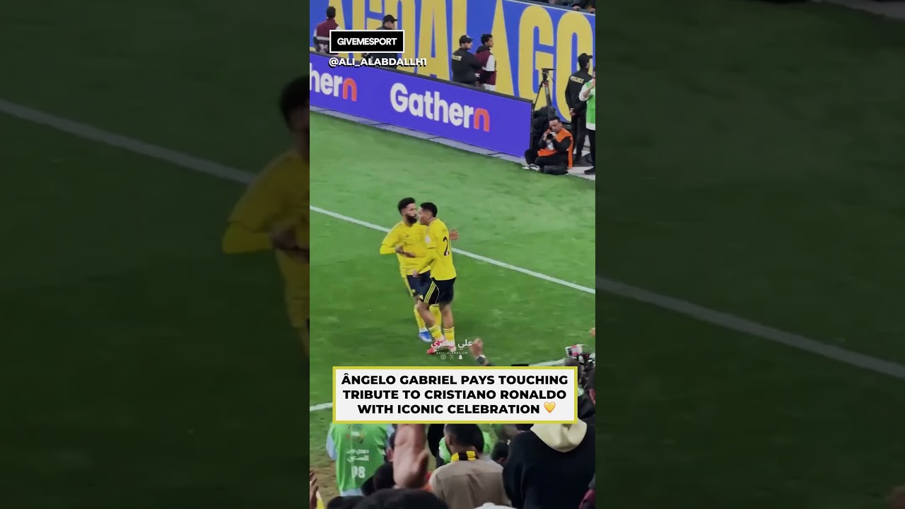 Ângelo Gabriel drops Cristiano Ronaldo's iconic SIUUU and it's GREAT 💥 #cristianoronaldo #cr7