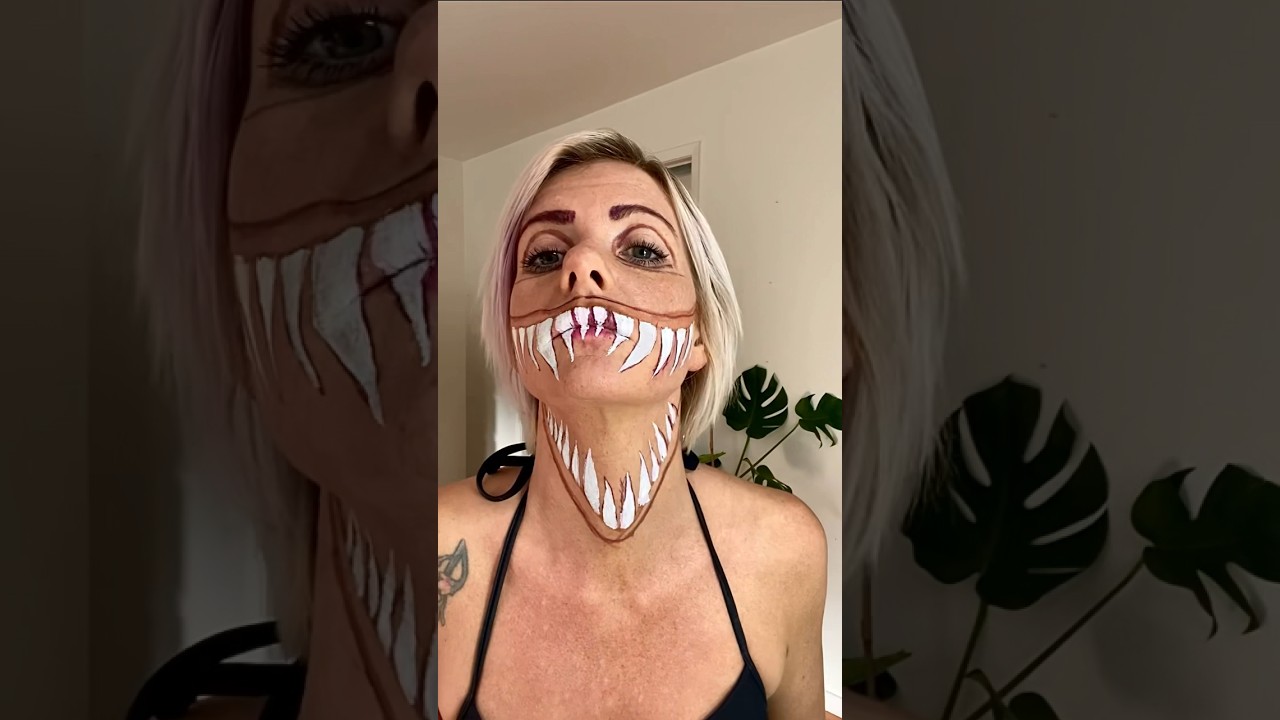 So you want to learn how to… #makeuptutorial #halloween #mask #howtomake #bigmouth #makeupartist