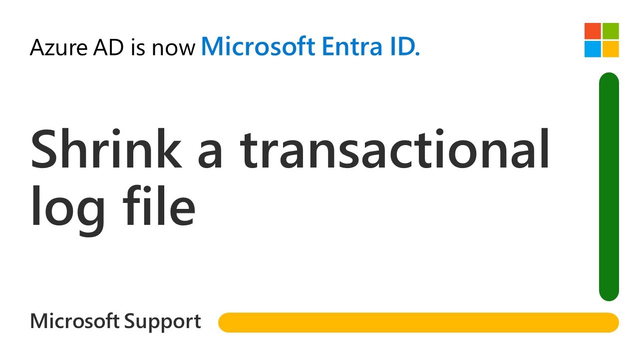 How to shrink a SQL Server transactional log file | Microsoft
