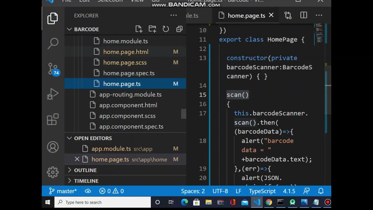 barcode scanning in ionic capacitor app