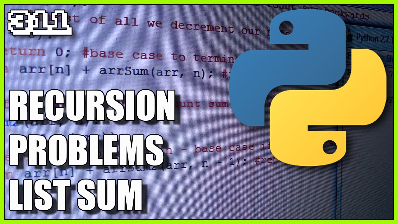 Programming in Python - List sum using recursion