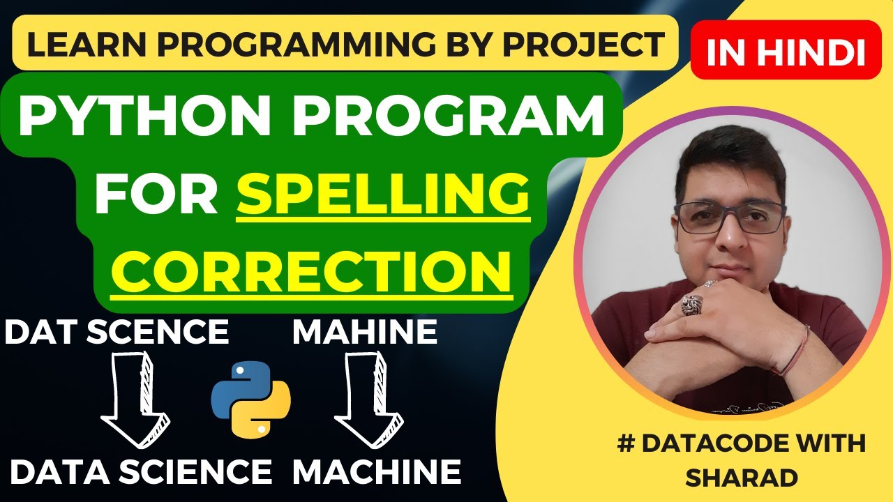 Python Program for Spelling Correction || Spelling Correction in Python || Python Tutorial in Hindi