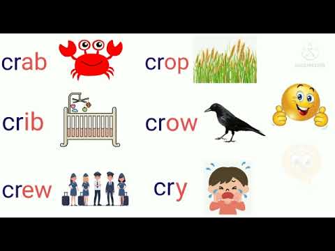 Consonant Blends / "cr" Words / Initial Blends "cr" four letter words / Learn Phonics for Kids
