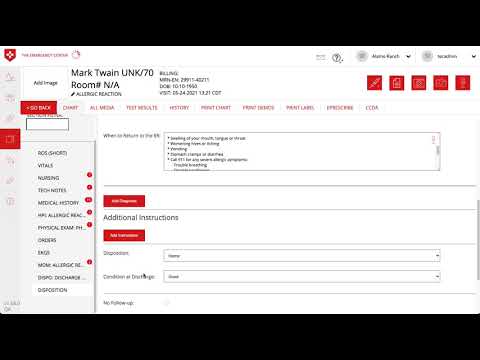 Unlocking and re-locking a patient chart.