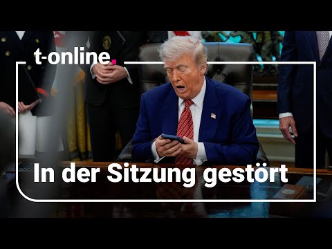 Trumps Handy klingelt im Oval Office – Reaktion sorgt für Lacher
