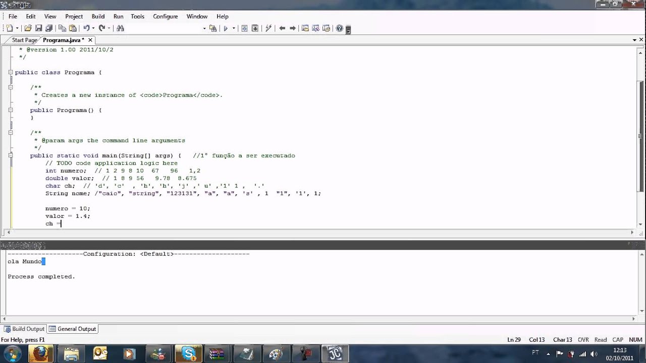 Java - Variáveis e Concatenação de strings em Java