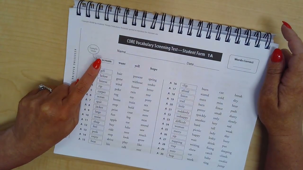 CORE Vocabulary Screening Test