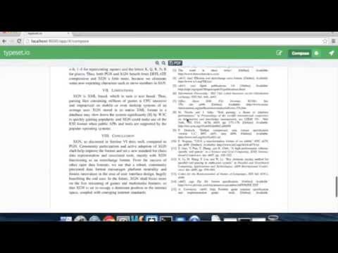 Product demo - Typeset. Create Journal ready submissions quickly!