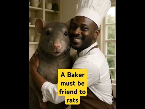 A BAKER must be friend to rats..#nothingimposibleinthisworld #greenscreen #cute #comedy #rat