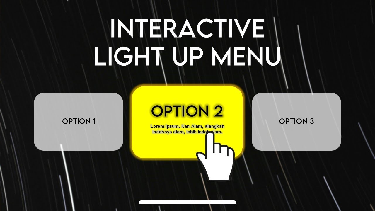 SIMPLE Interactive Light Up Menu in PowerPoint - FREE TEMPLATE!!!!
