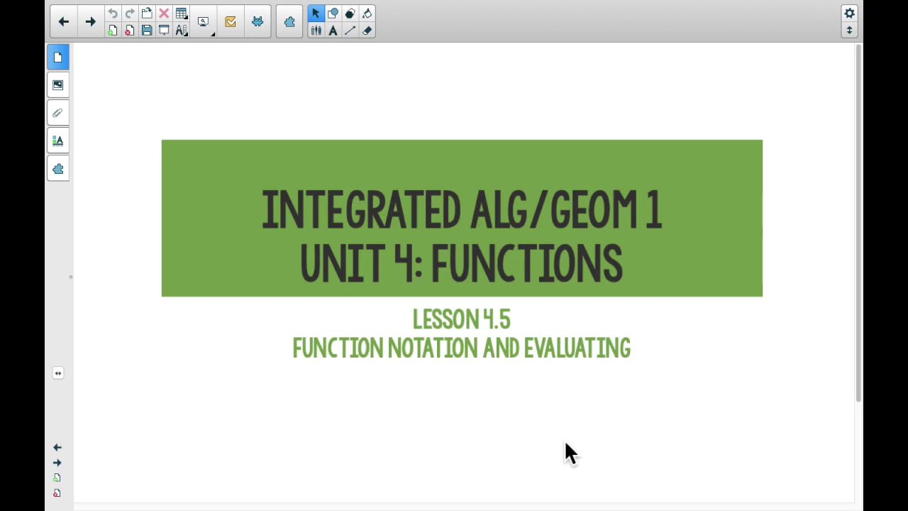 4 5 Function Notation and Evaluating