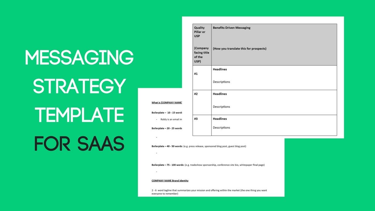 Messaging Strategy Template: How to Develop a Messaging Strategy for SaaS