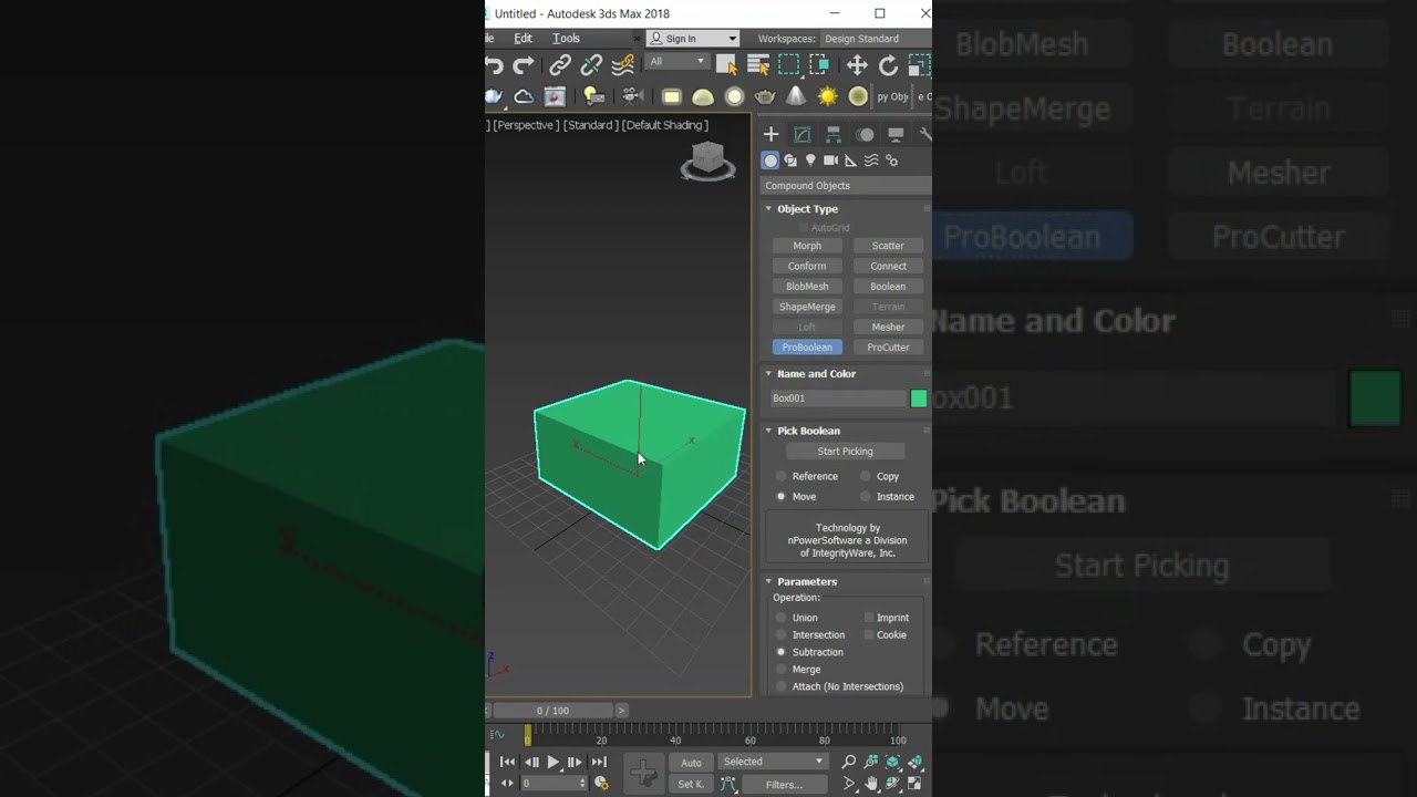 How to use proboolean in 3ds max