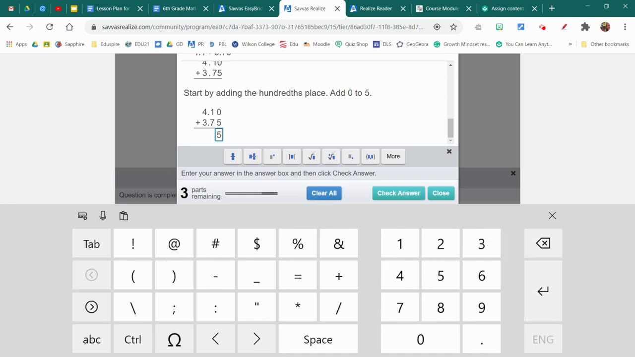 Math XL Directions