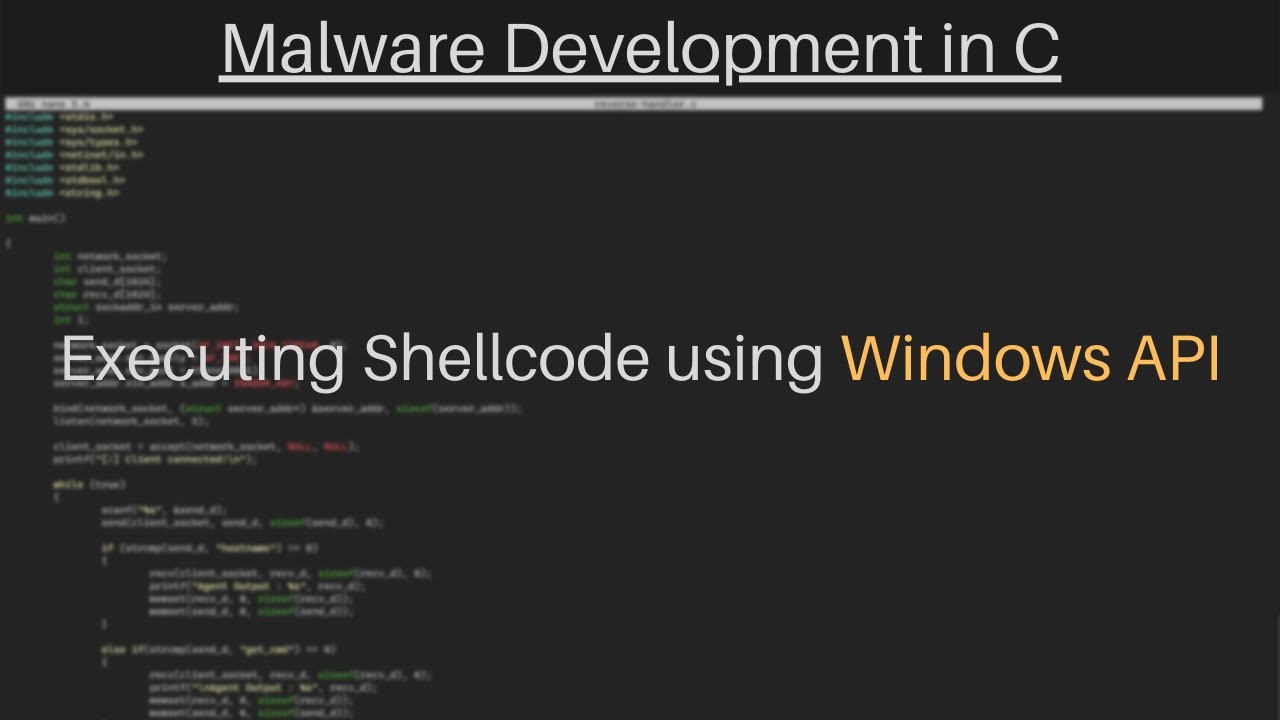 Malware Development in C | Executing Shellcode using WinAPI