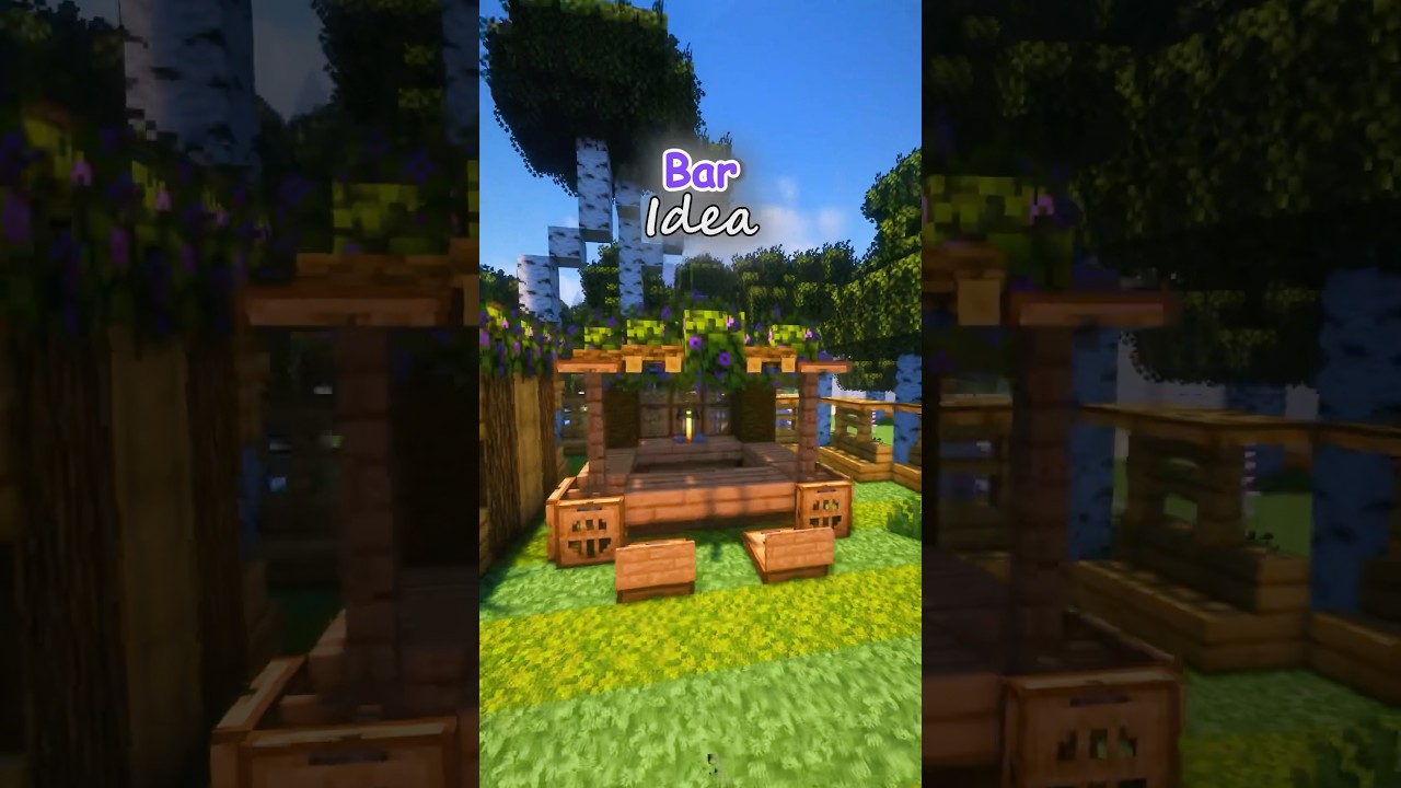 How to make a Cute Easy Bar in Minecraft Tutorial! #minecraft